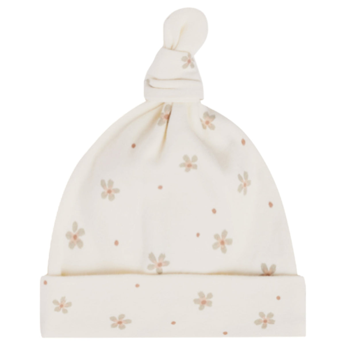 Quincy Mae Dotty Floral Knotted Baby Hat | Macaroni Kids